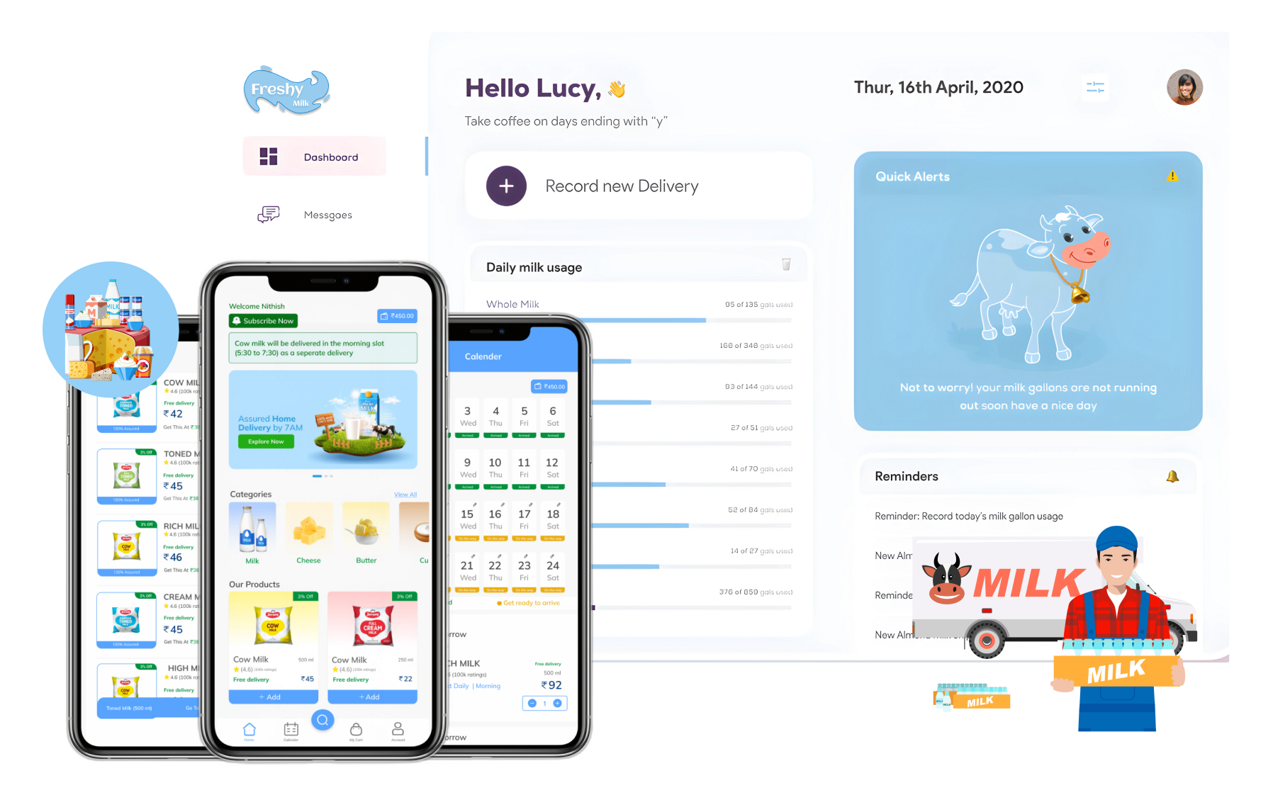 On demand Milk Delivery App Development Company